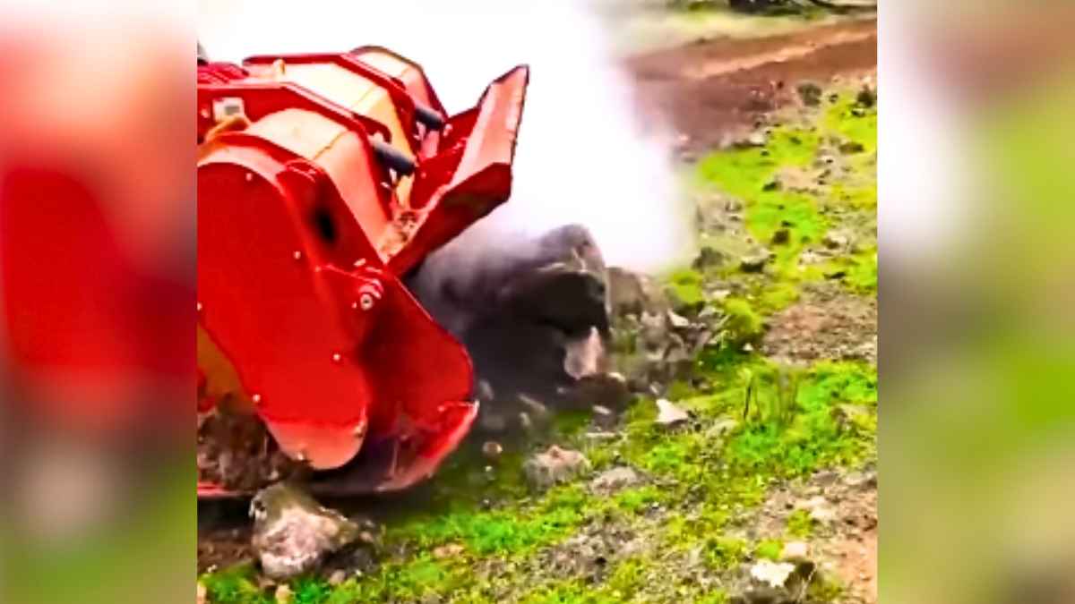 Así funciona este increíble apero agrícola que tritura piedras como si ...