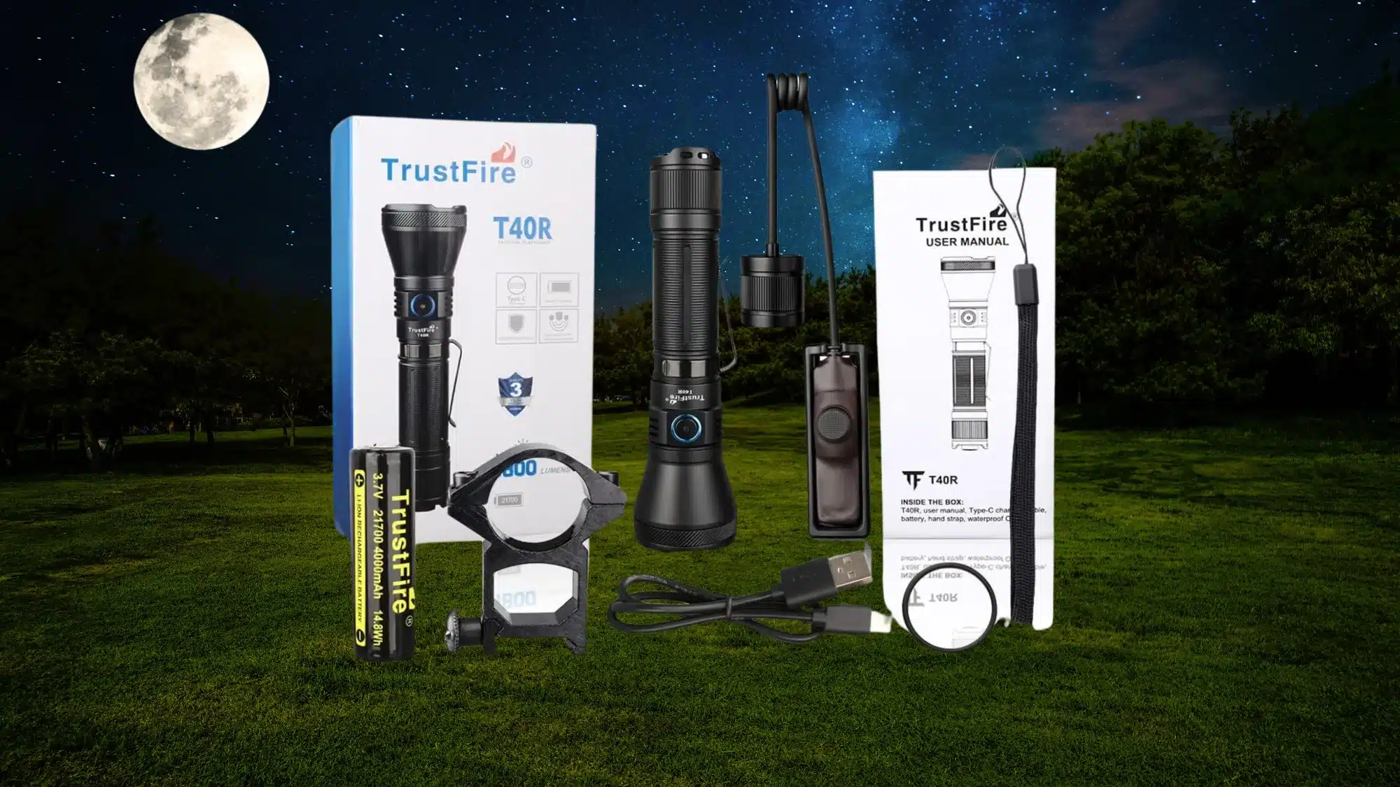 Amazon tira el precio de la linterna TrustFire T40R: incluye todo tipo ...